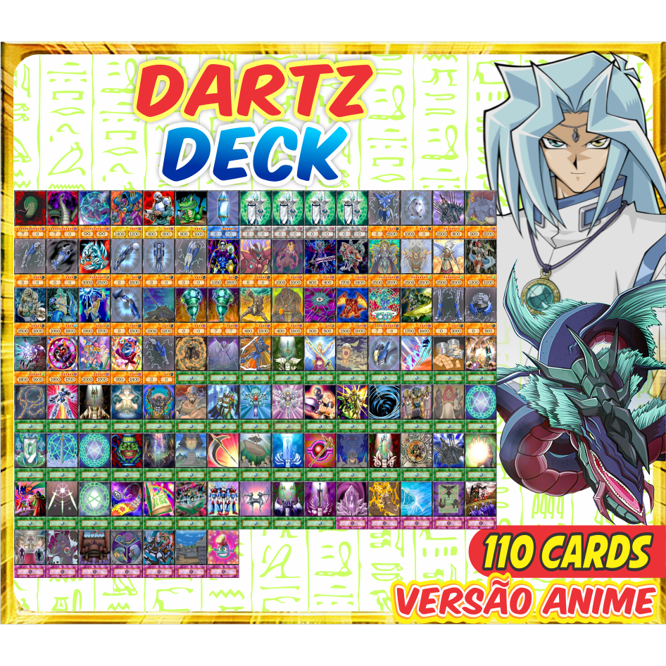 Dartz Rafael Valon Alister Deck Anime (110 Cards) +18 Raro, Playmat ...