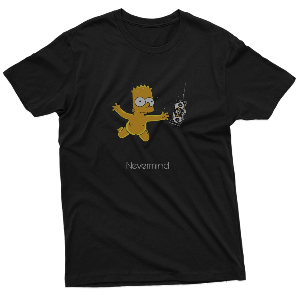 Camiseta Masculina Bart Nirvana Nevermind Banda Simpsons 100% Algodão ...