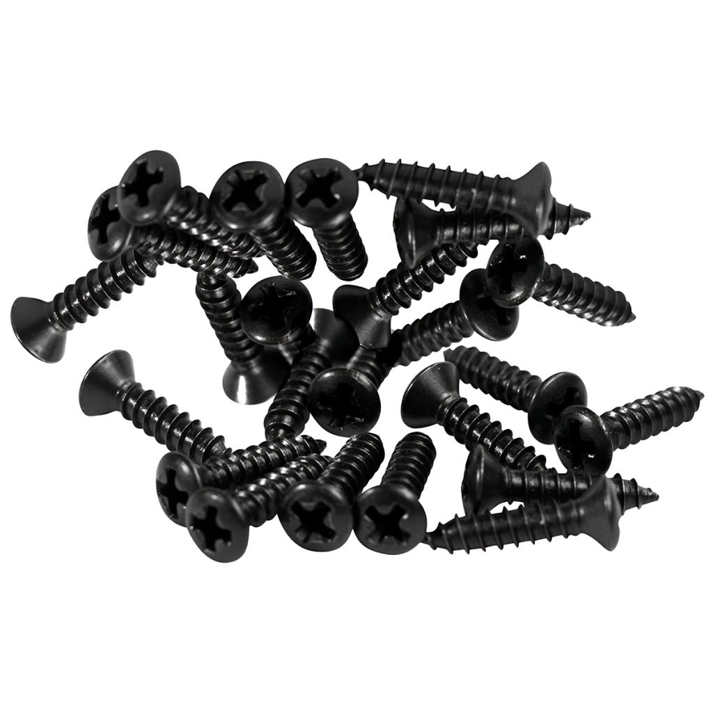 Kit Com 24 Parafusos Preto Para Escudo De Guitarra E Baixo Strato Tele ...