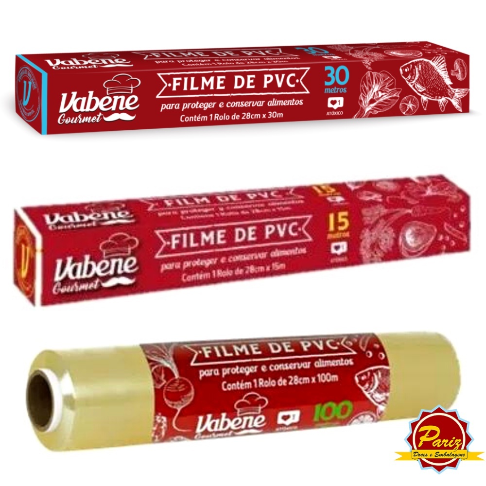 Rolo Papel Filme de PVC Transparente 28 cm x 15 metros | Shopee Brasil