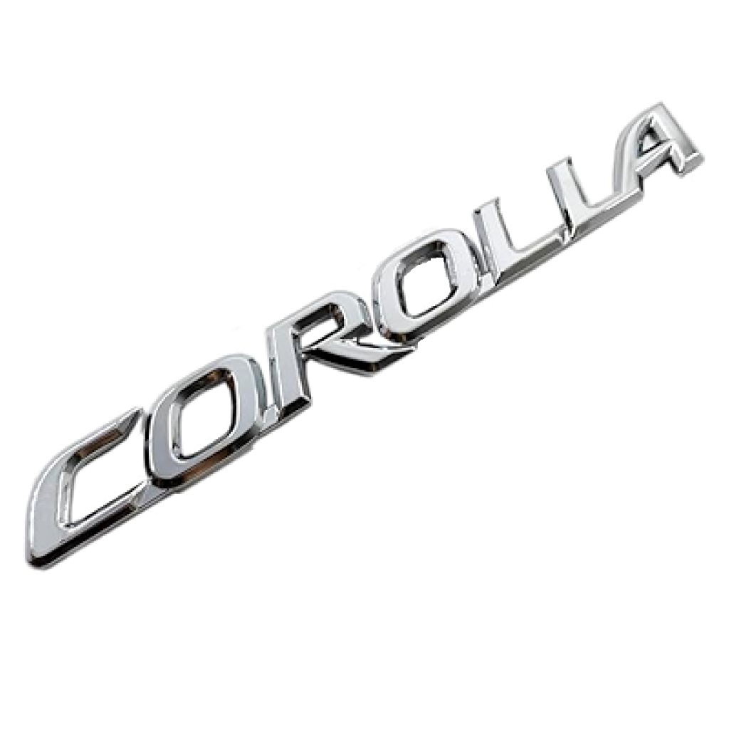 Emblema Corolla Letreiro Cromado Toyota Linha 2003 2004 2005 2007 2006 ...