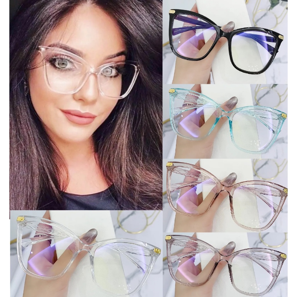 Óculos Feminino Com Lentes Blue Ray Blocker Anti Fadiga Anti Luz Azul ...