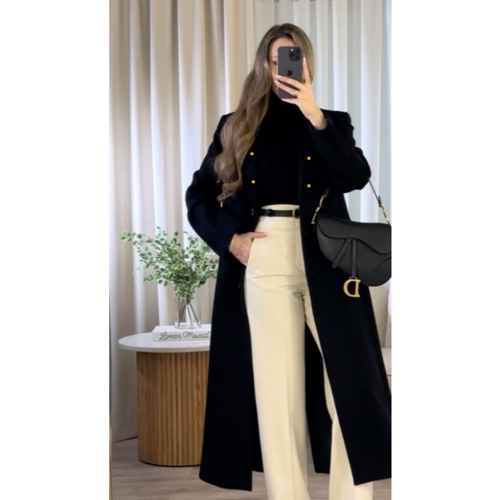 SOBRETUDO FEMININO LONGO SOCIAL CARDIGAN ABERTO COMPRIDO CASACO MANGA ...