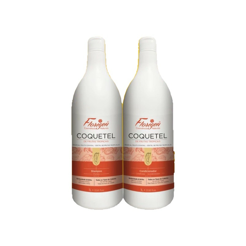 Kit Shampo + codicionador hidratação e sedosos COQUETEL DE FRUTAS ...