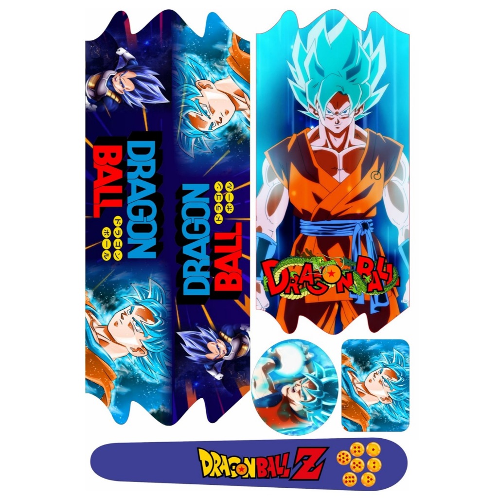 Cartela Adesivo Bicicleta Dragon Ball Super Goku SSJ Blue Bike Infantil ...