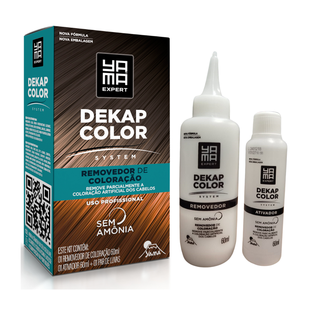 Kit Dekapcolor System 120ml - Yamá Cosmeticos Removedoe de Tinta do ...