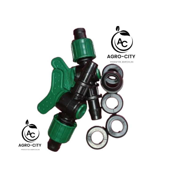 kit com 10 uni Registro Inicial 16mm Para Mangueira de Gotejamento Com ...