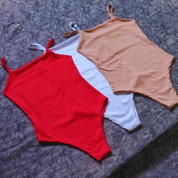 Kit 3 Body Alcinha Fina Canelado Premium Com Forro Duplo Bory Feminino ...
