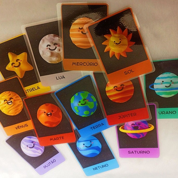 Flashcards: sistema solar / planetas | Shopee Brasil
