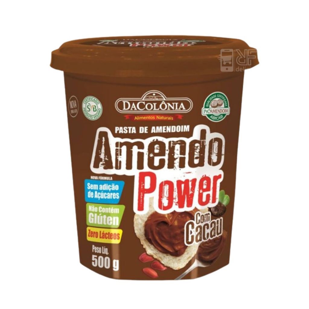 Pasta de Amendoim Amendo Power 500g - Amendo Power Crunchy com ...