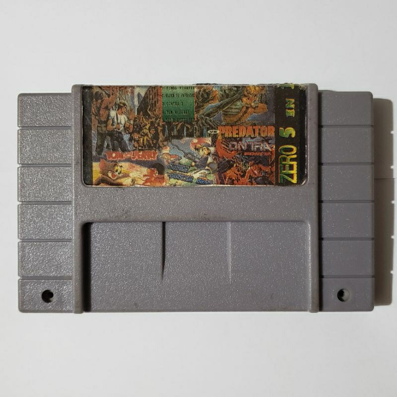 Cartucho Multi 5 Jogos Super Nintendo Contra Alien Predator Final Fight ...