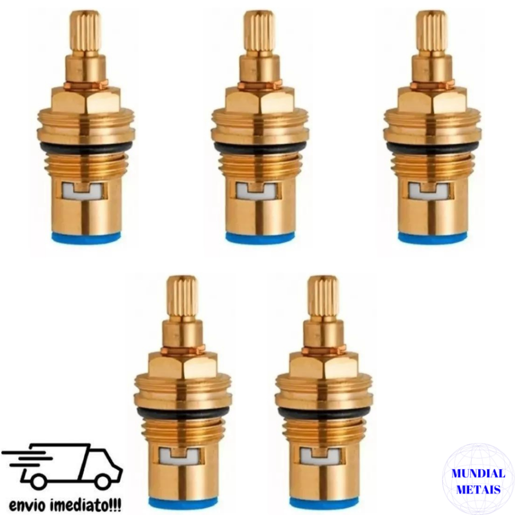 5 Mecamismos Reparos De Torneira 1/4 De Volta M22 Estria Docol Azul ...