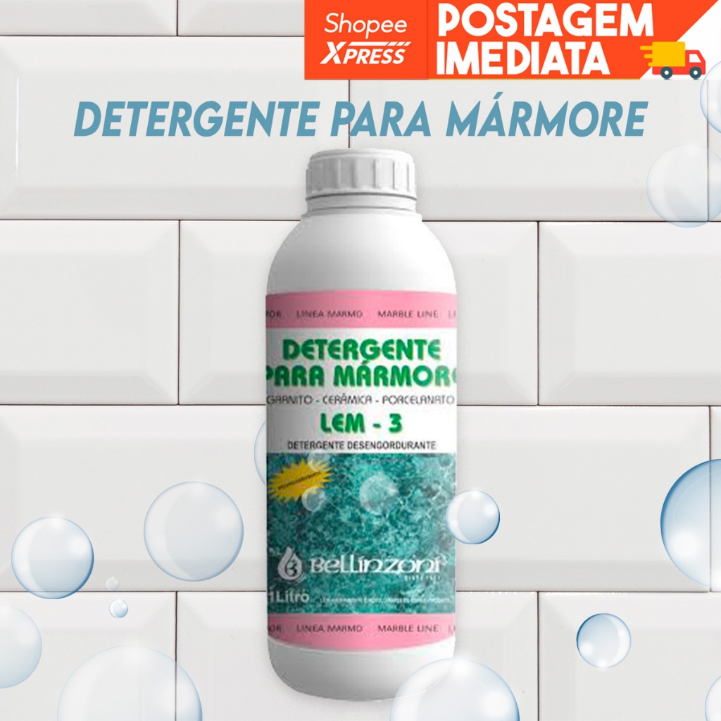 Detergente LEM 3 1 Litro Bellinzoni limpeza porcelanatos cerâmicas ...