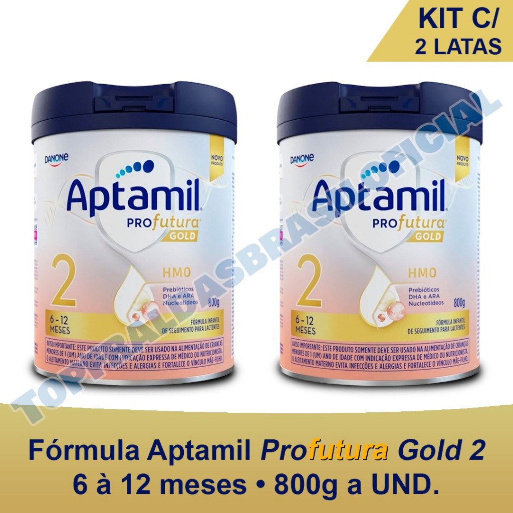 Kit 2 latas Fórmula Infantil Profutura Gold n°2 800G | Shopee Brasil