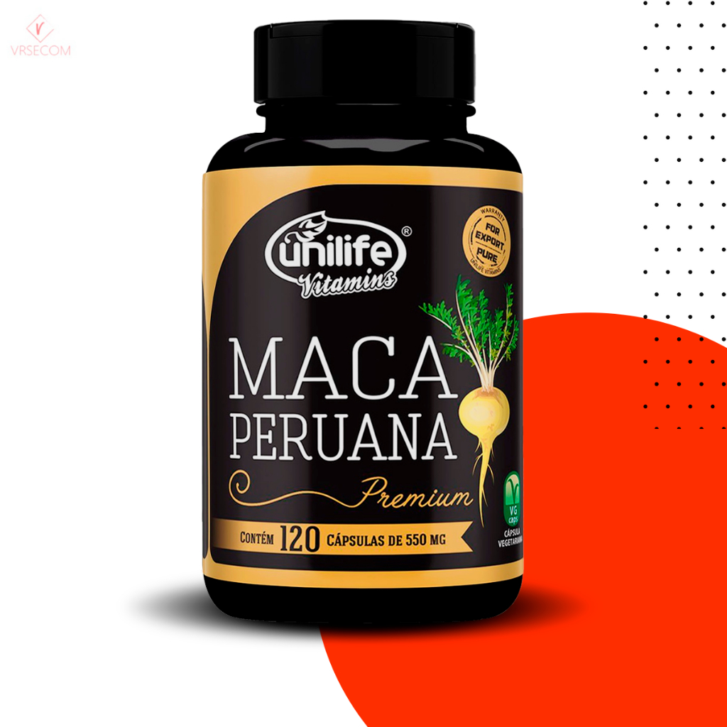 Maca Peruana Unilife Premium 120 Cápsulas 100% Pura 550mg - Produto ...
