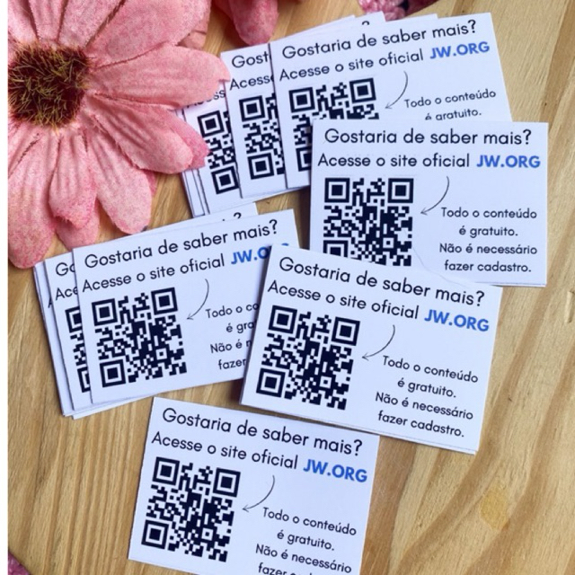 JW adesivo para testemunho por cartas - código QR site - 60 unidades ...