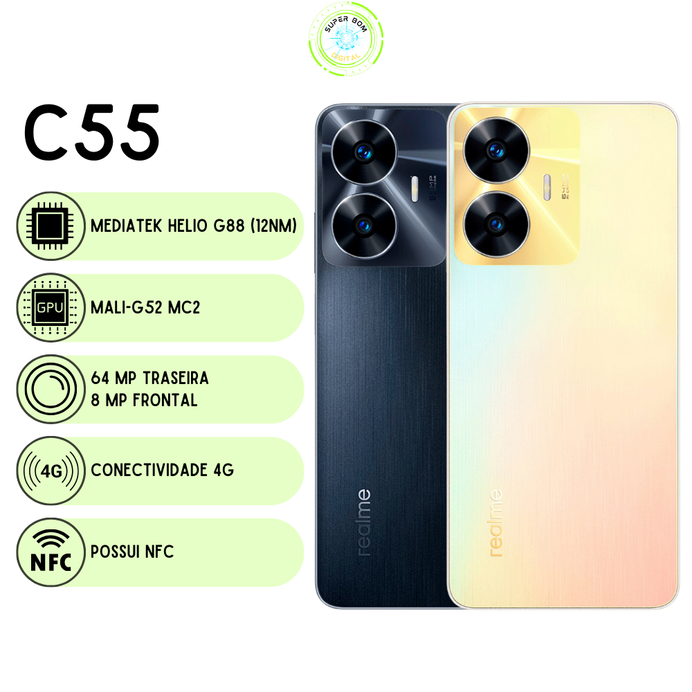 Realme C55 4G (Versão Global) | Câmera de 64MP, Processador MediaTek ...