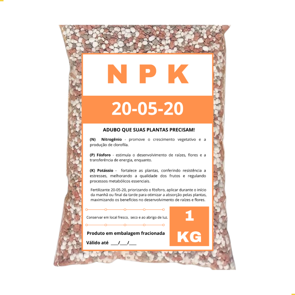 Adubo 20-05-20 Npk - 1kg Fertilizante N Potássio C/ Ureia | Shopee Brasil