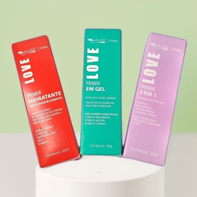 Primer Max Love:Hidratante,em Gel e 3 em 1 | Shopee Brasil