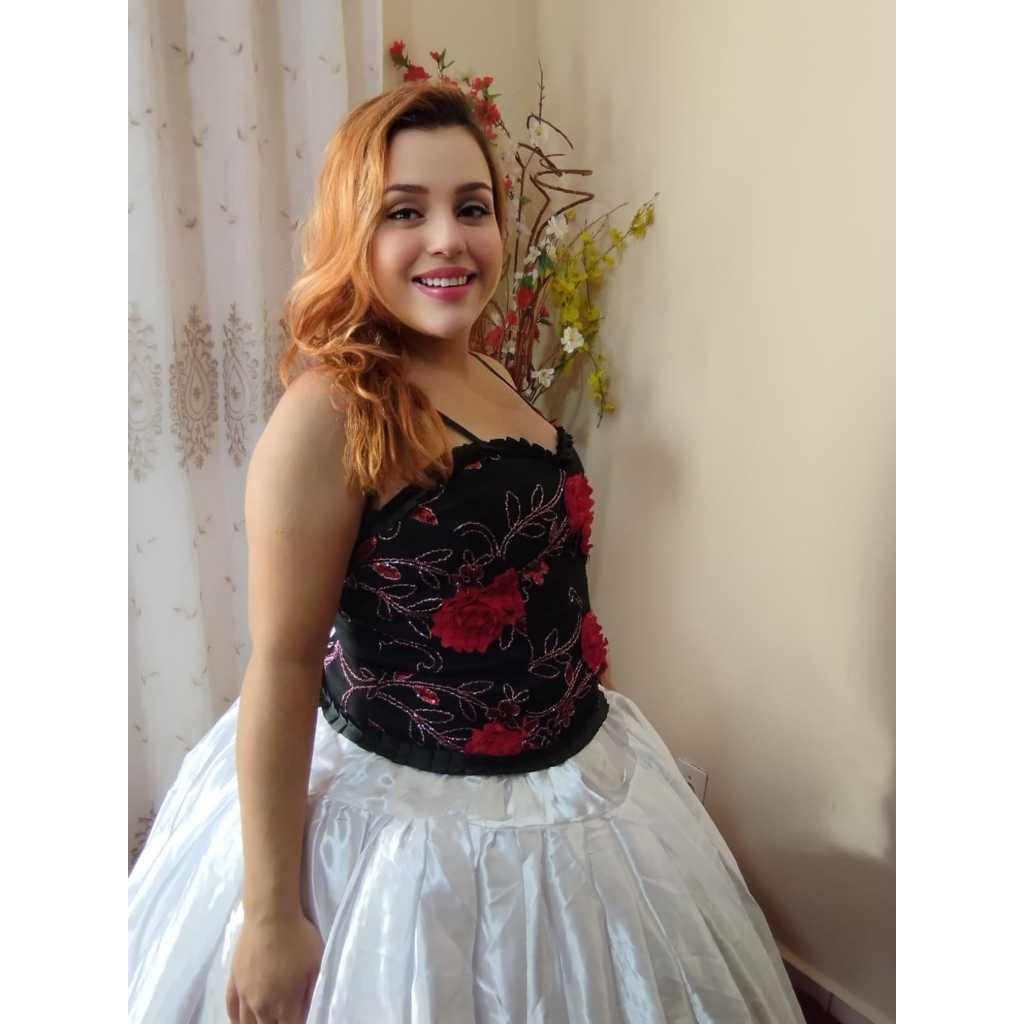 CORPETE BLUSINHA CROPT CORSELET PARA MARIA PADILHA UMBANDA RELIGIÃO ...
