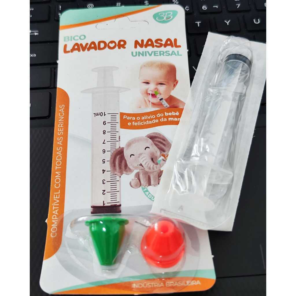 Lavador Nasal 3B Infantil Adulto 2 Bicos + 1 Seringa 20ML Promoção ...