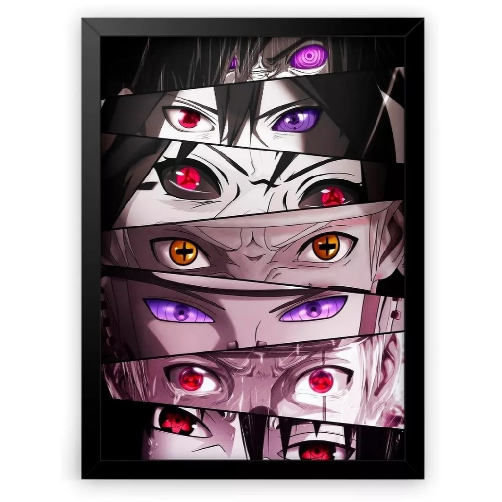 Quadro Poster Anime Naruto Jutsu Visual Sharingan A3 42x30cm. | Shopee ...