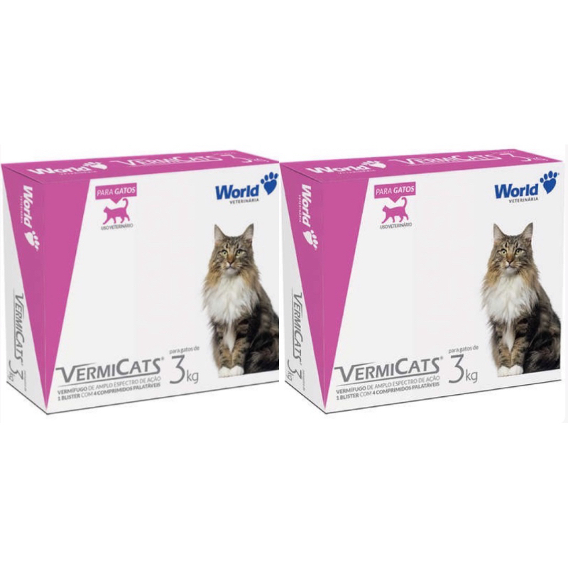 KIT C/2 VERMICATS 600MG CARTUCHO COM 4 COMPRIMIDOS CADA | Shopee Brasil