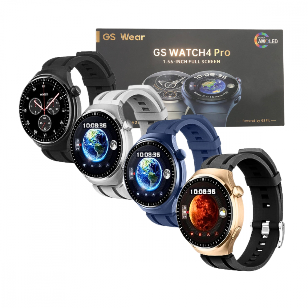 Smartwatch GS Watch4 Pro Bluetooth 2 Pulseiras NFC Tela AMOLED HD ...