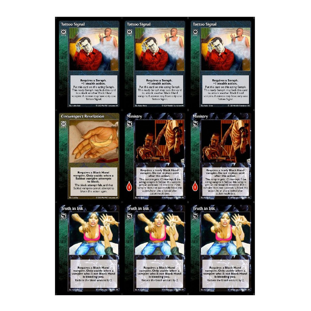 Kit 94 cartas de VTES - Black Hand | Shopee Brasil