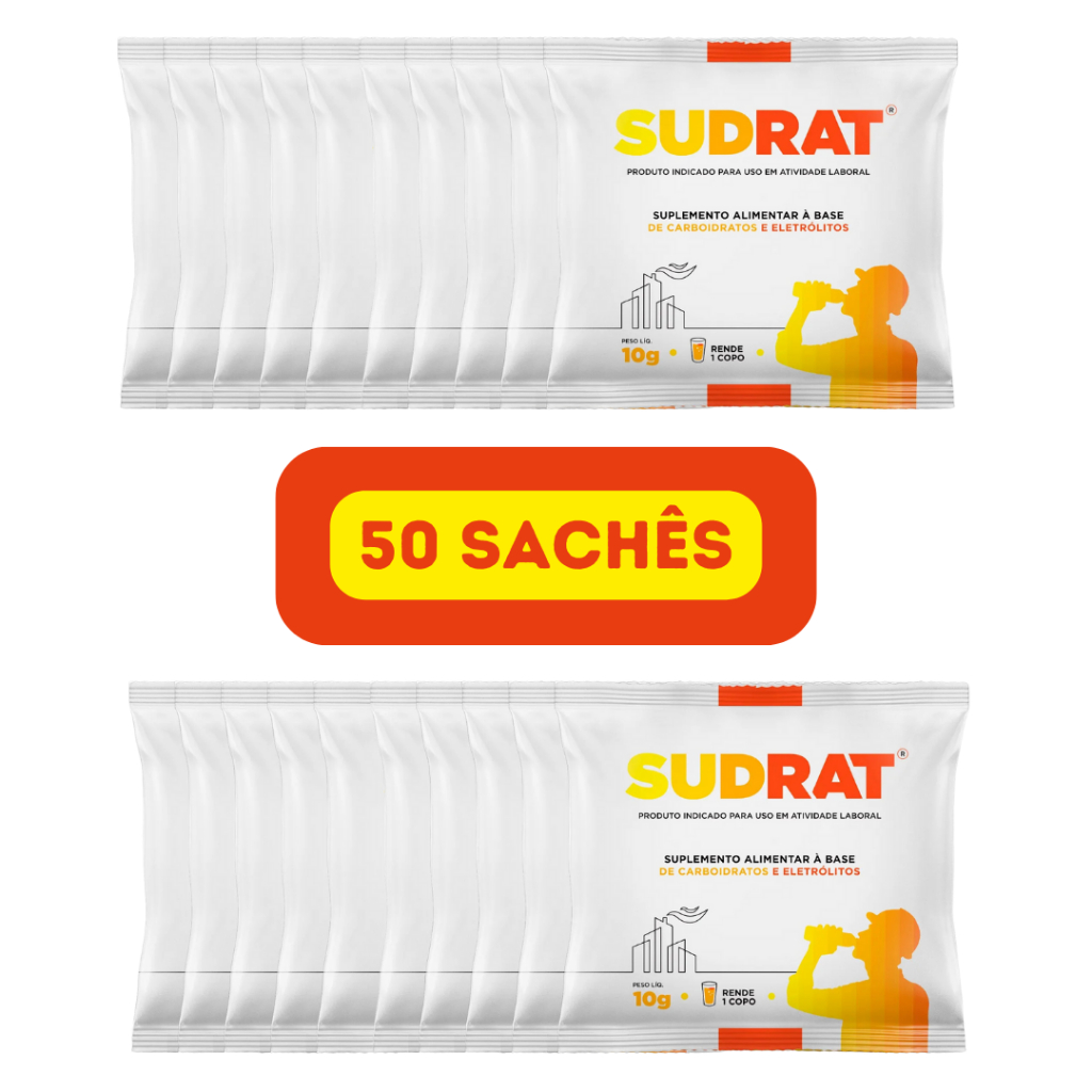 Repositor Hidroeletrolítico Isotônico Em Pó Sudrat 50 Sachês De 10g ...