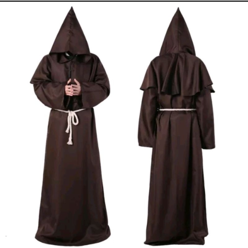 Fantasia de frei/monge tendência para halloween e festas. | Shopee Brasil