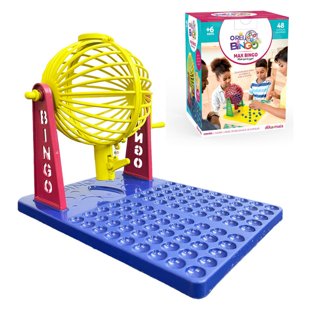 Jogo De Bingo Roleta 48 Cartelas 90 Bolinhas Brinquedos Top | Shopee Brasil
