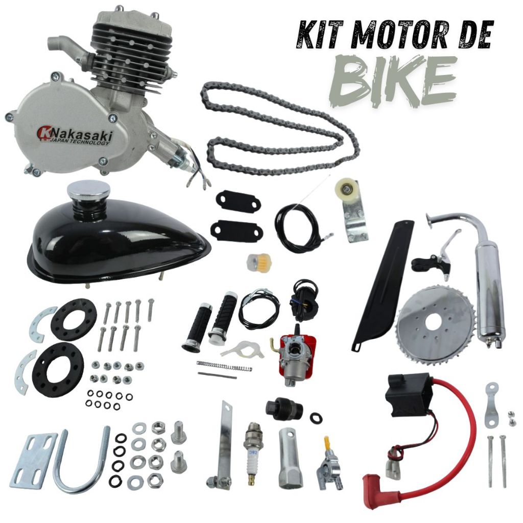 Motor Completo P/ Bicicleta Motorizada 80cc NAKASAKI | Shopee Brasil