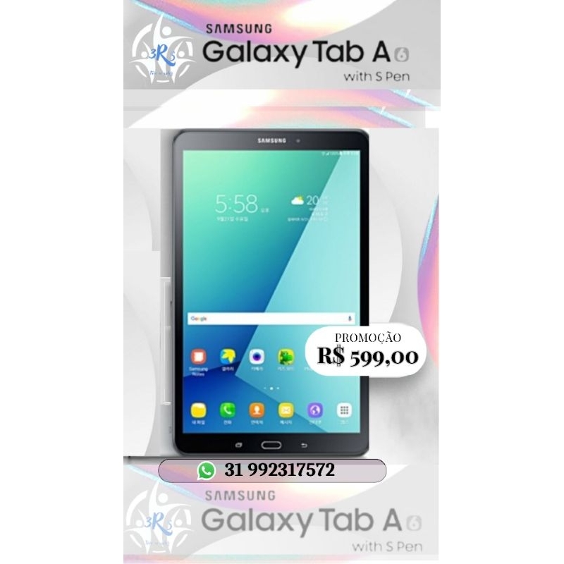 Tablet Grande 10.1 Galaxy Tab A6 *(Original), Não acompanha S Pen ...