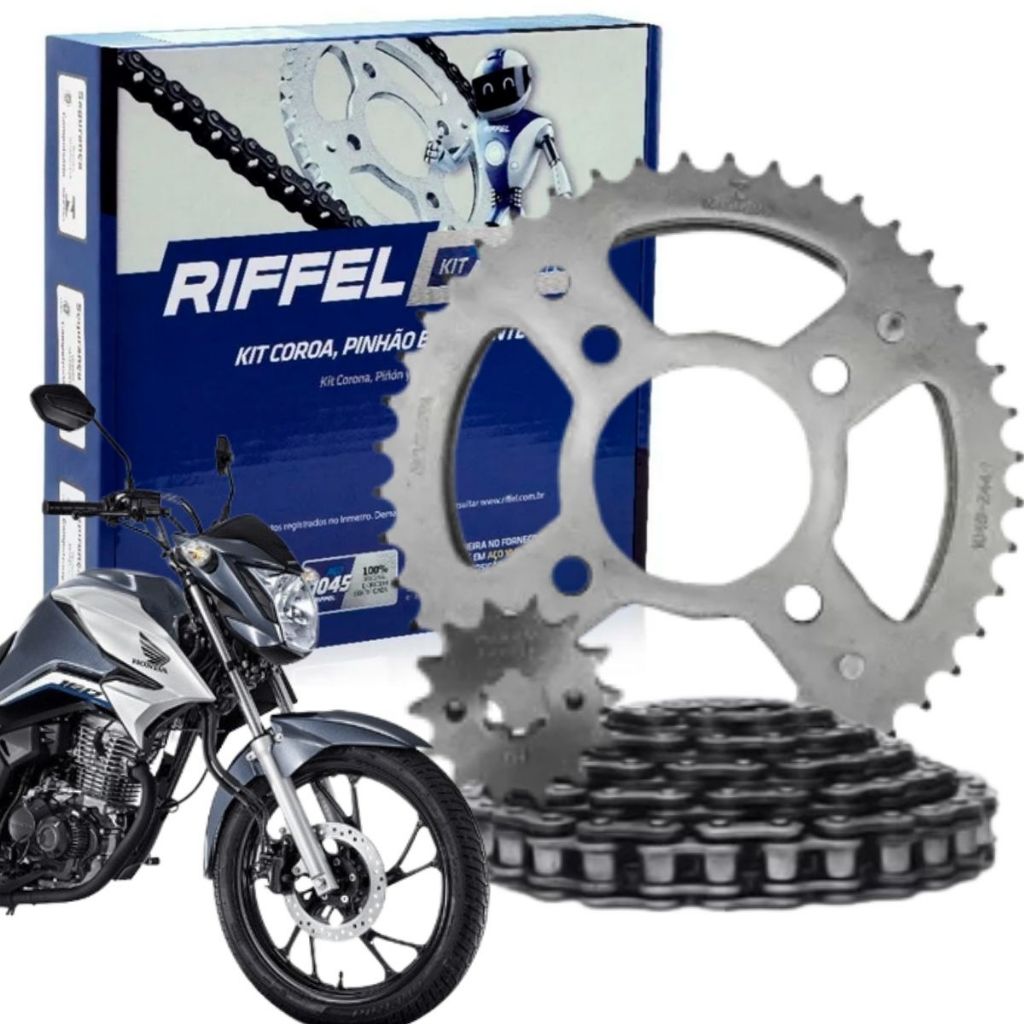 Kit Relacao Tração Transmissão Honda Cg Titan Start Fan 160 2016 2017 ...