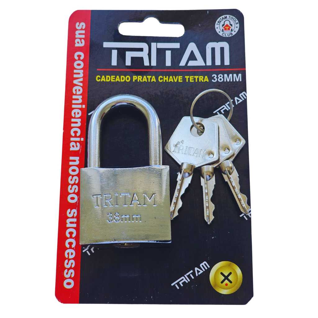 CADEADO 38MM COM CHAVE TETRA (CHAVE ESTRELA)TRITAM | Shopee Brasil