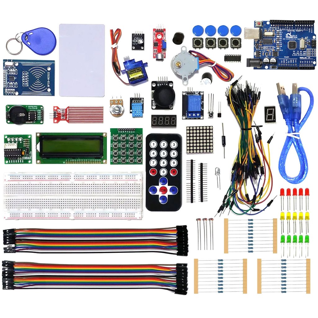 Mega Kit Robótica Para Arduino Uno e + 200 pcs entre sensores e ...