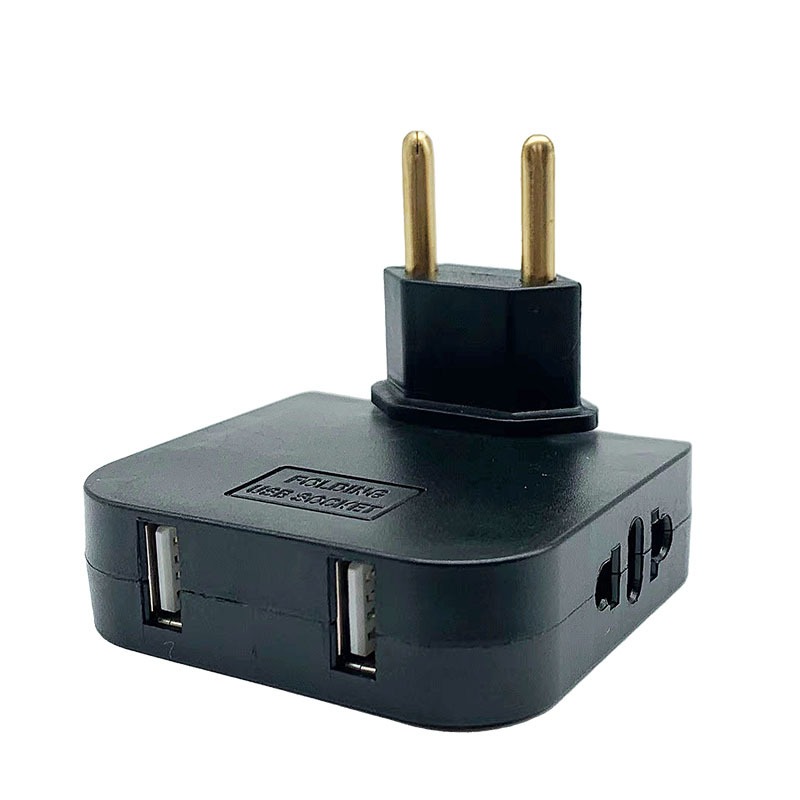 Adaptador Tomada 10a Dobrável Entrada 3 Pinos Com 2 Usb 2500W | Shopee ...