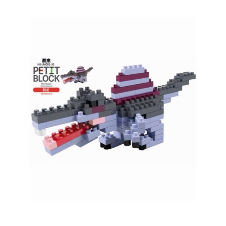 DINOSSAURO ESPINOSSAURO - NANO BLOCO - SIMILAR - PETIT BLOCK - MINI ...