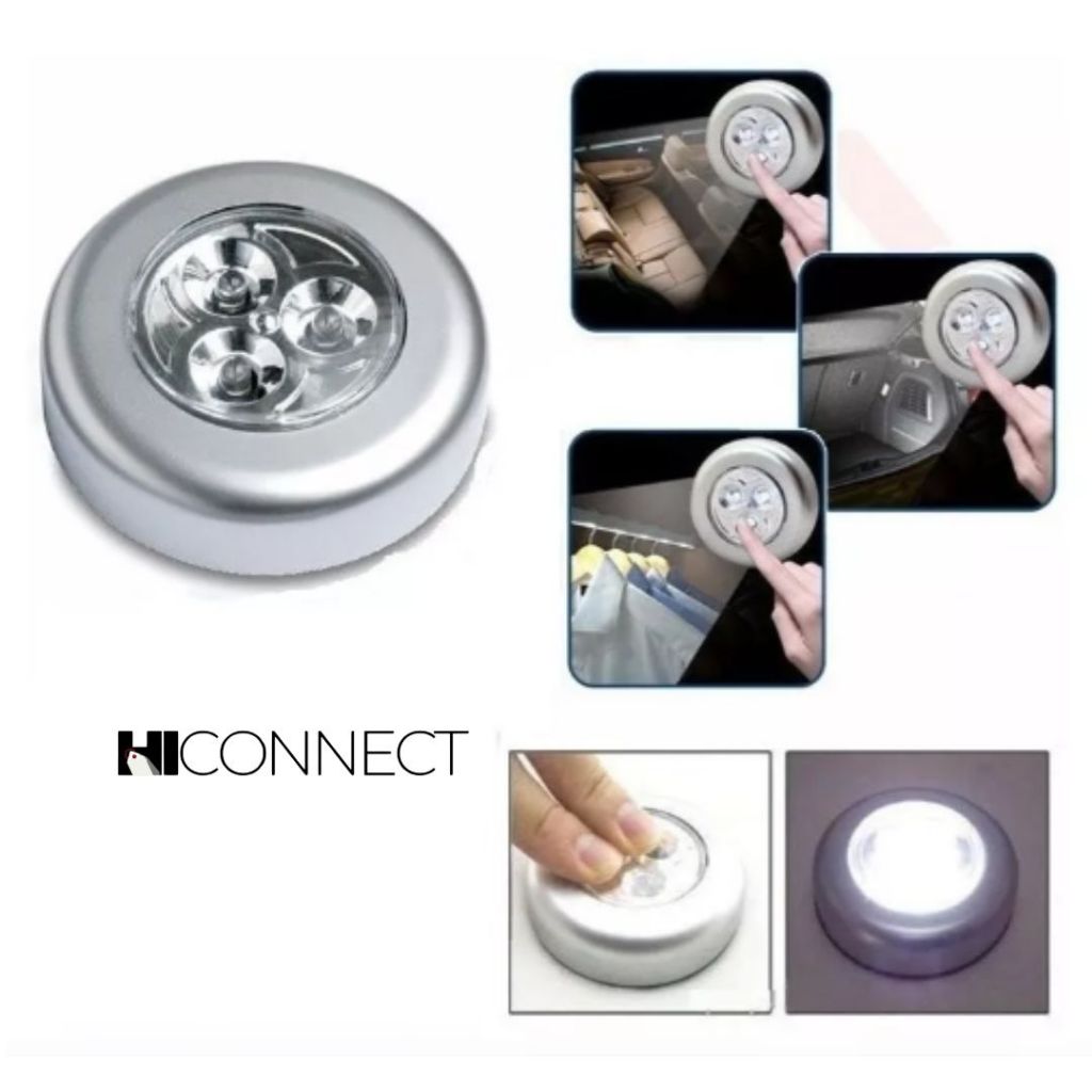 Toque Led de Armarios/Cozinha/Roupeiro Que Acende Por Toque Sem Fio Com ...