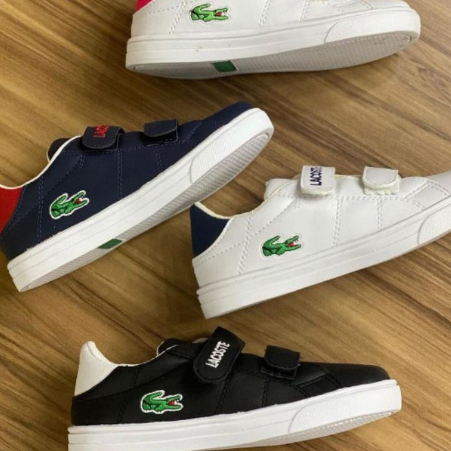 Tenis Lacoste Infantil Bebê Velcro Menino Menina Calça Fácil Casual ...
