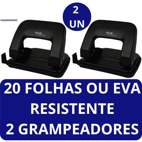 FURADOR SUPER PERFURADOR DE PAPEL EVA PERFURA 2 FUROS ATÉ 20 FLS ...
