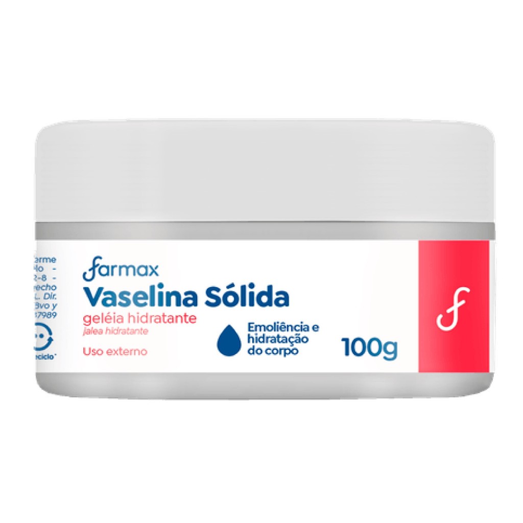 Vaselina Sólida Hidratante 100g - Farmax | Shopee Brasil