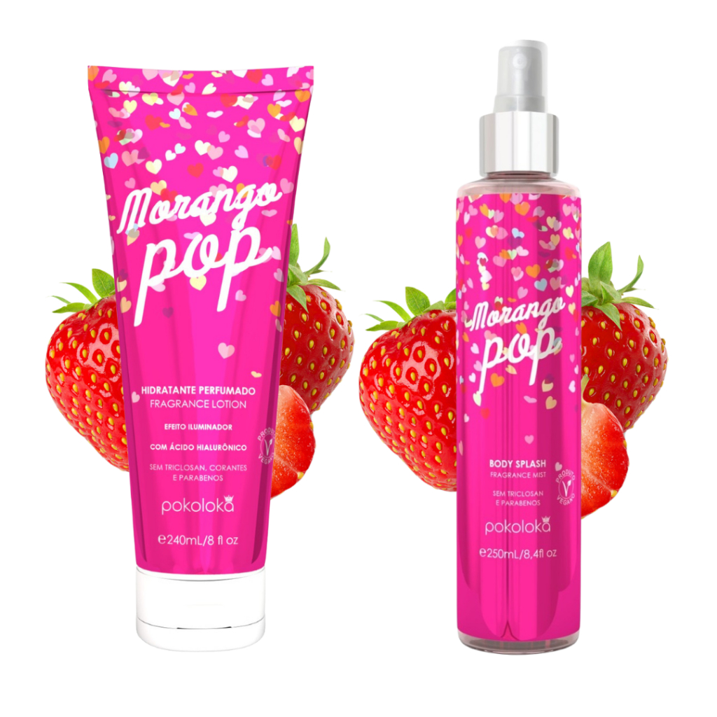 Morango Pop - Pokoloka (Hidratante + Body Splash) | Shopee Brasil