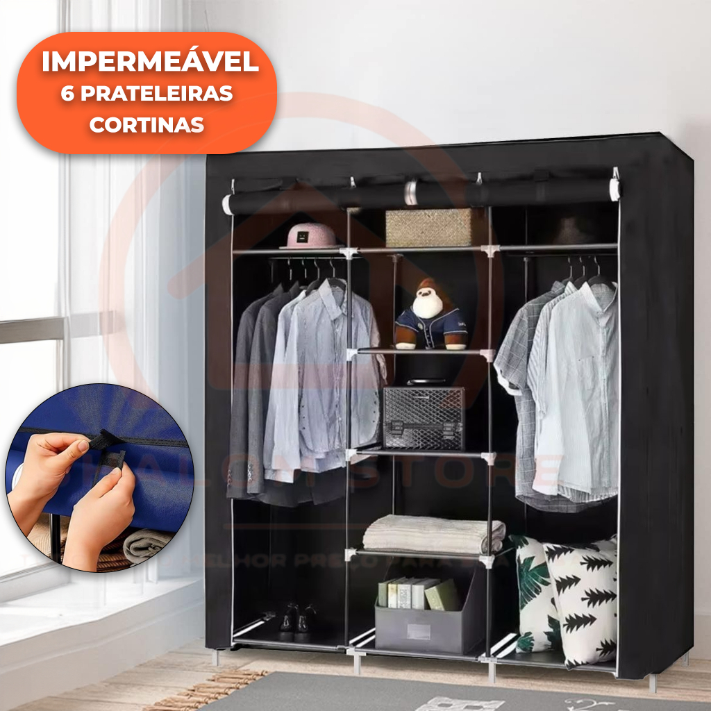 Guarda Roupa Dobrável Organizador De Roupas Portátil Multiuso Armário ...
