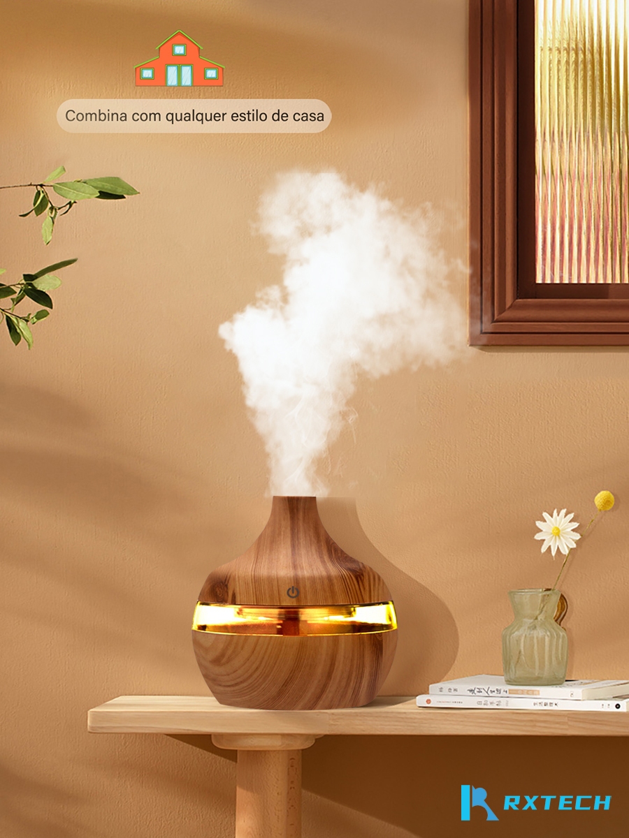 Umidificador De Ar E Difusor Aromatizador Grande 300ml De Ambiente ...