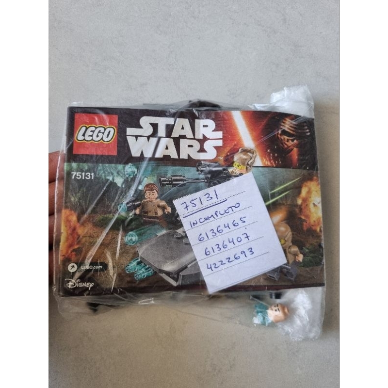 Lego 75131 - Resistance Trooper Battle Pack INCOMPLETO | Shopee Brasil