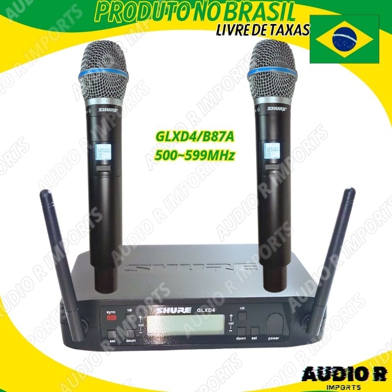 MICROFONE SEM FIO SHURE GLXD4 / BETA 87A DUPLO | Shopee Brasil