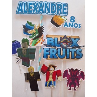 Topo topper bolo blox fruits | Shopee Brasil