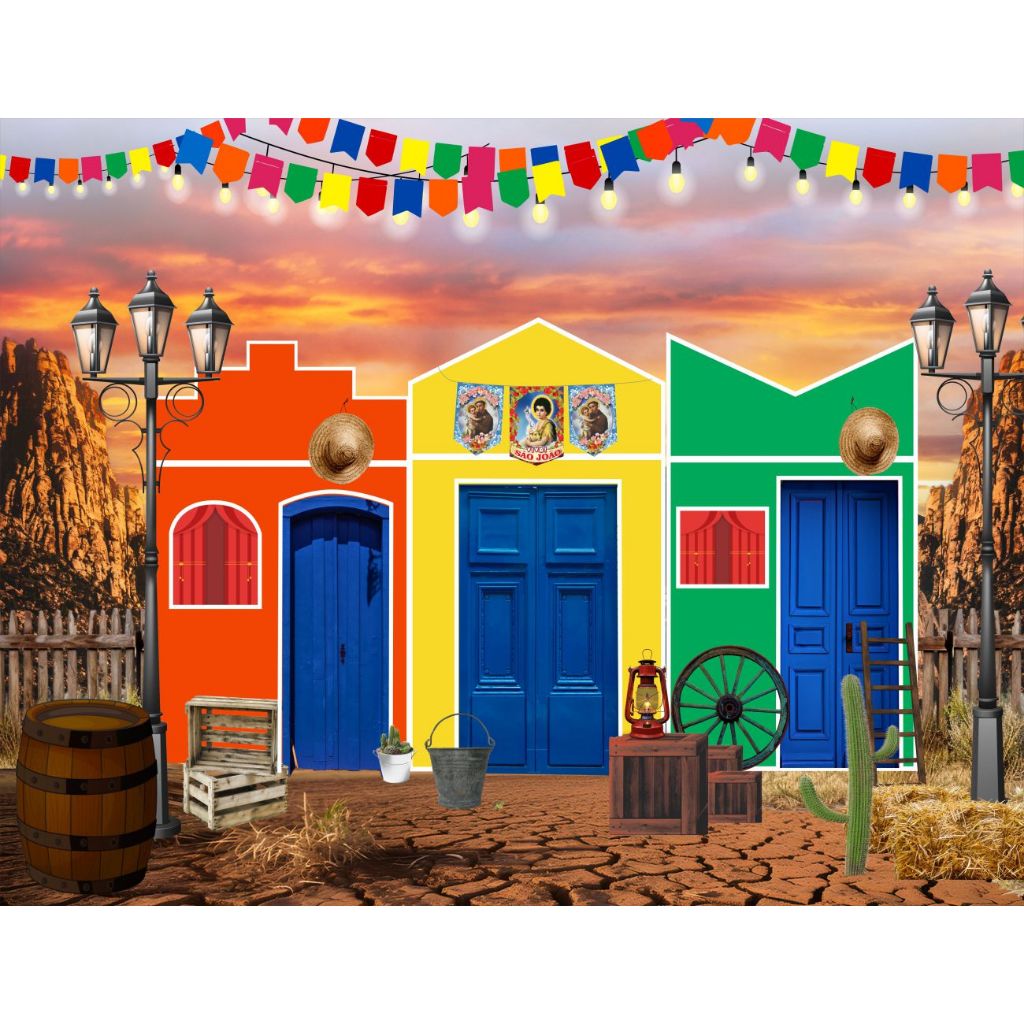 Painel Retangular Festa Junina em Tecido Sublimado | Shopee Brasil